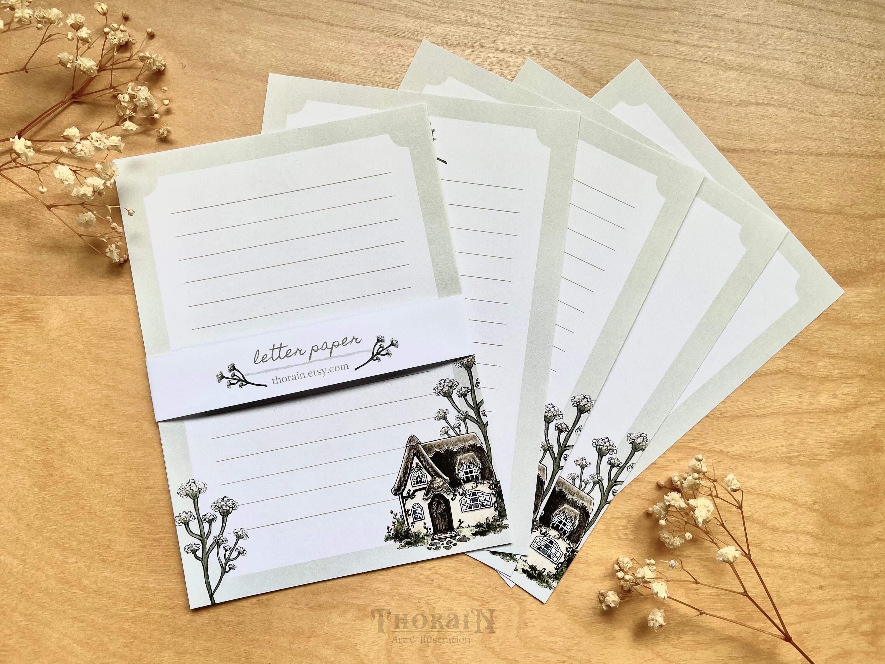 Cottagecore Letter Paper Sheets Aesthetic Letter Writing Set - Etsy Canada