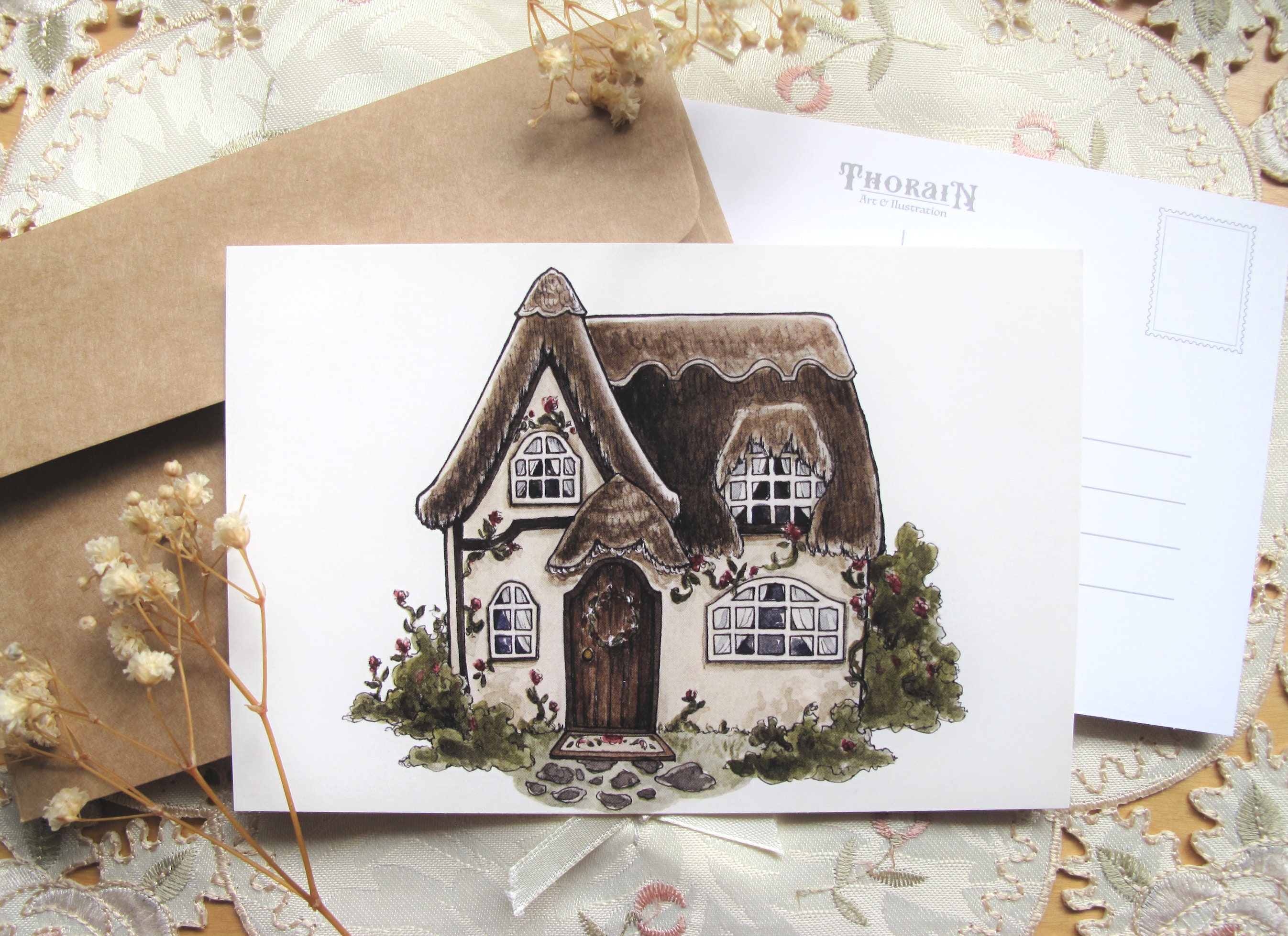 Cottage Postcard Aesthetic Cottagecore Stationery - Etsy Canada