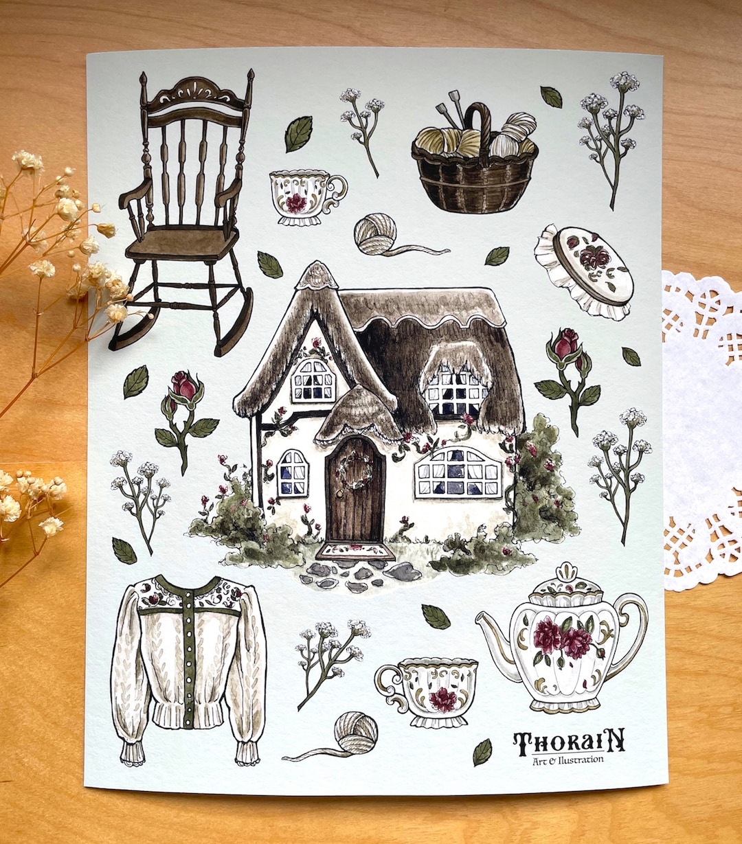Cottagecore Art Print Cozy Cottage Wall Art Cottagecore Room Decor ...