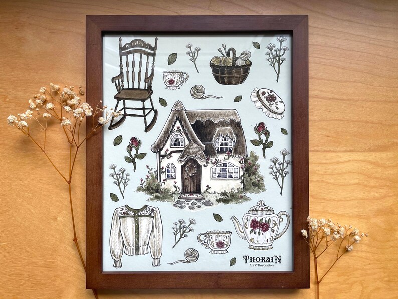 Cottagecore Art Print Cozy Cottage Wall Art Cottagecore - Etsy Canada