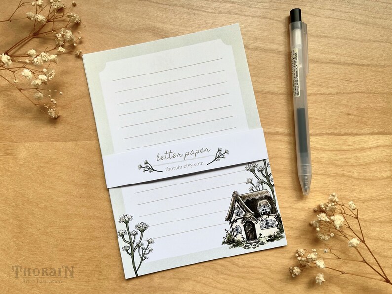 Cottagecore Letter Paper Sheets Aesthetic Letter Writing Set | Etsy Canada