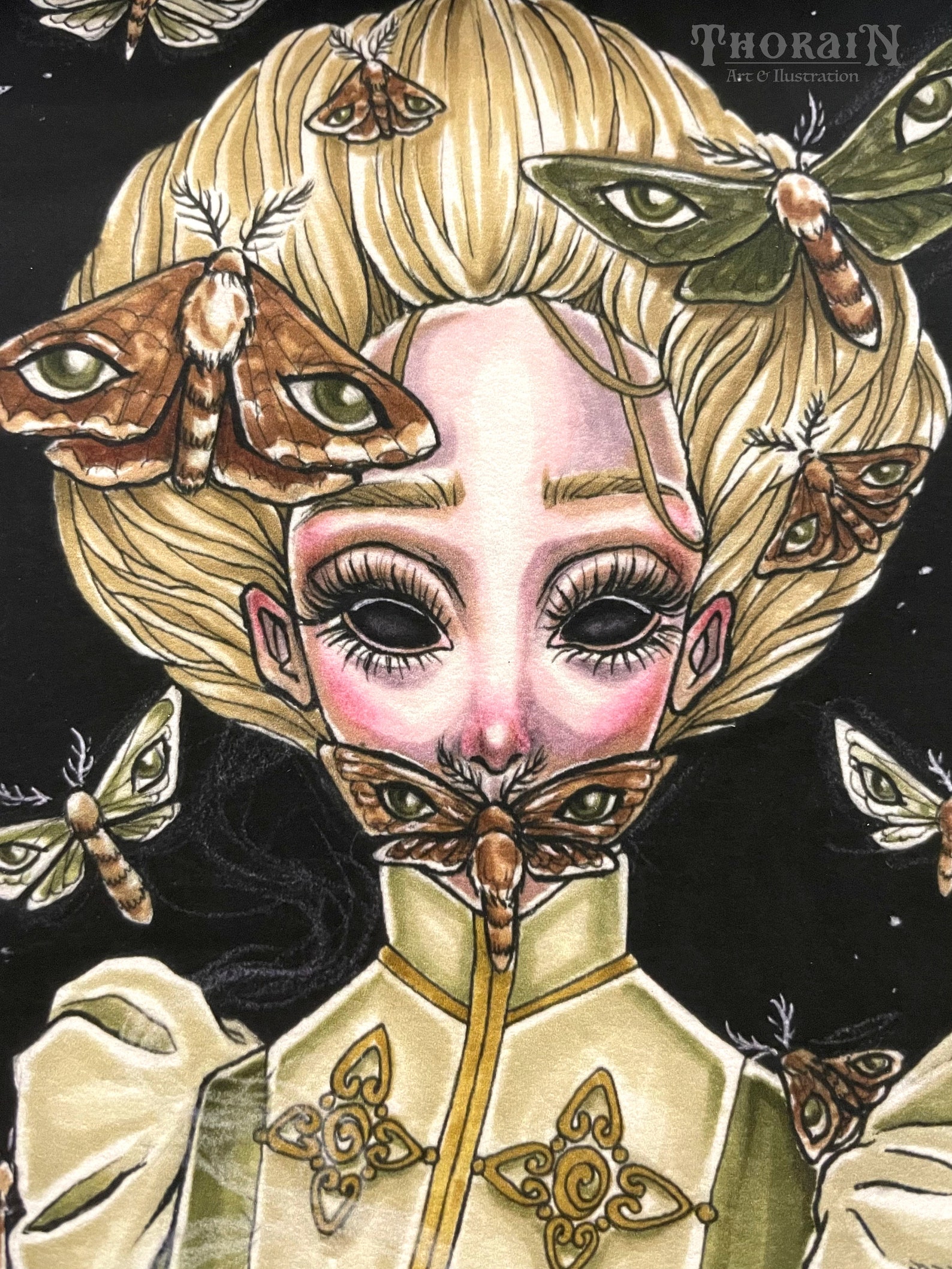 Gothic Victorian Lady Art Print Dark Wall Decor Witchy - Etsy