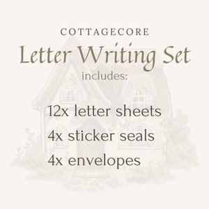 Cottagecore Letter Writing Set Aesthetic Fairytale Letter Paper ...