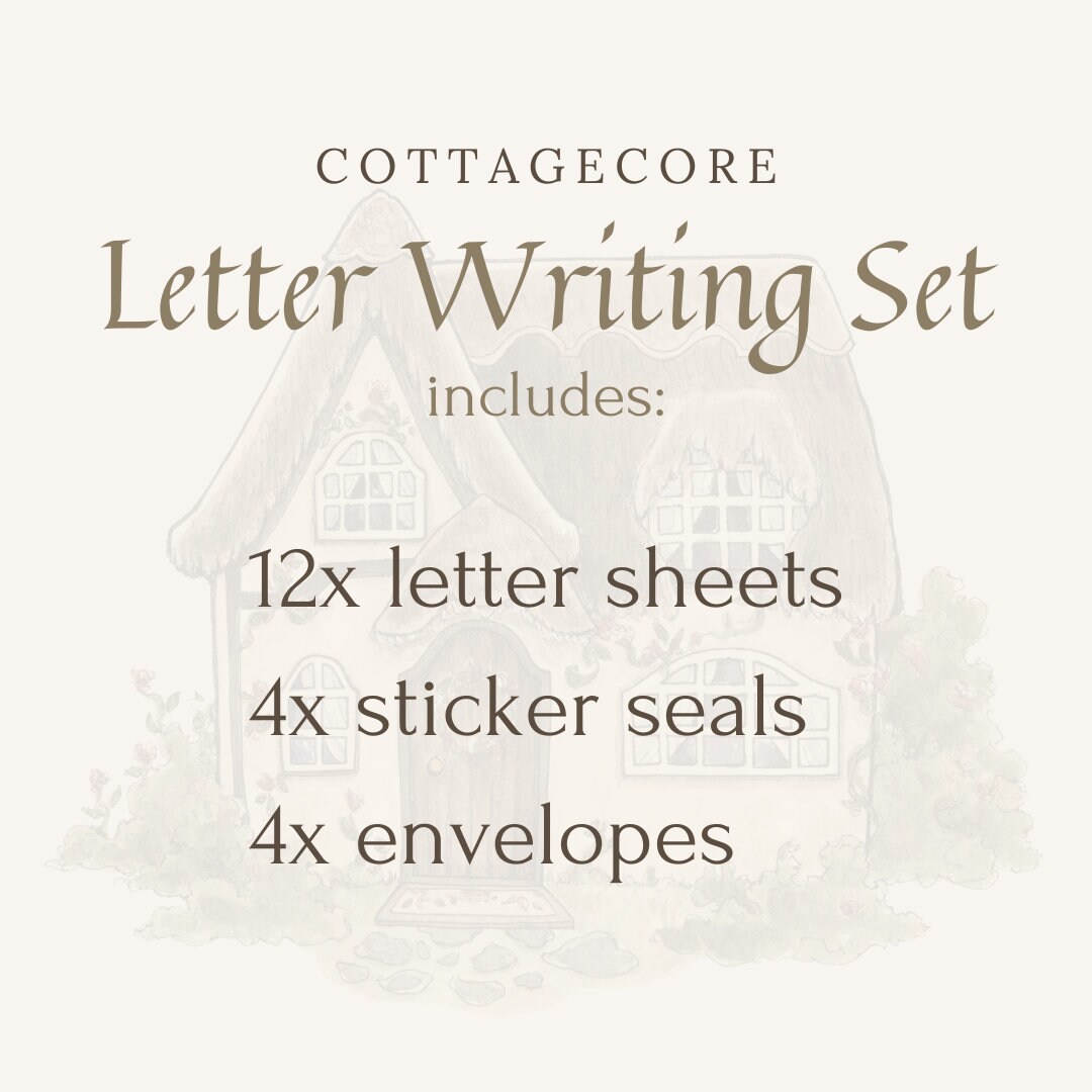 Cottagecore Letter Writing Set Aesthetic Fairytale Letter - Etsy