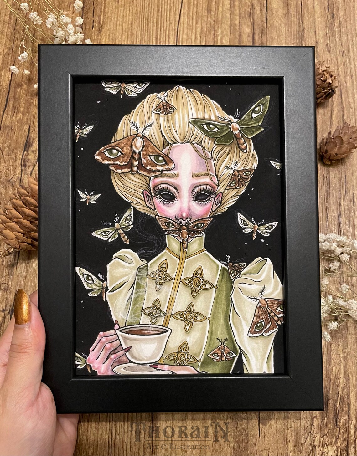 Gothic Victorian Lady Art Print Dark Wall Decor Witchy - Etsy