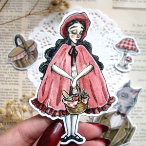 Red Riding Hood Sticker Set Fairytale Stickers, Waterproof Vinyl ...