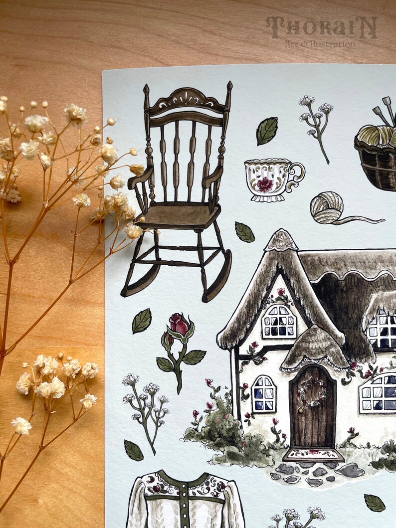 Cottagecore Art Print Cozy Cottage Wall Art Cottagecore - Etsy Canada