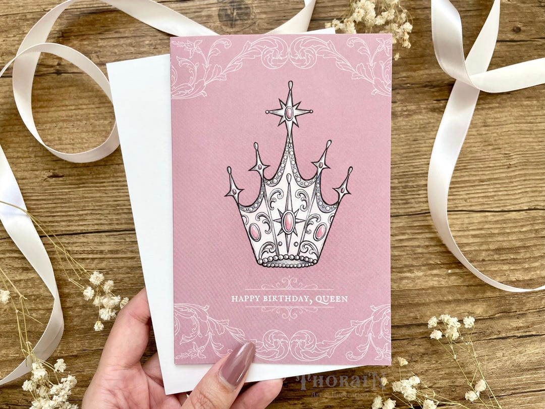 Princess Birthday Card | Happy Birthday Queen Card | Elegant ...