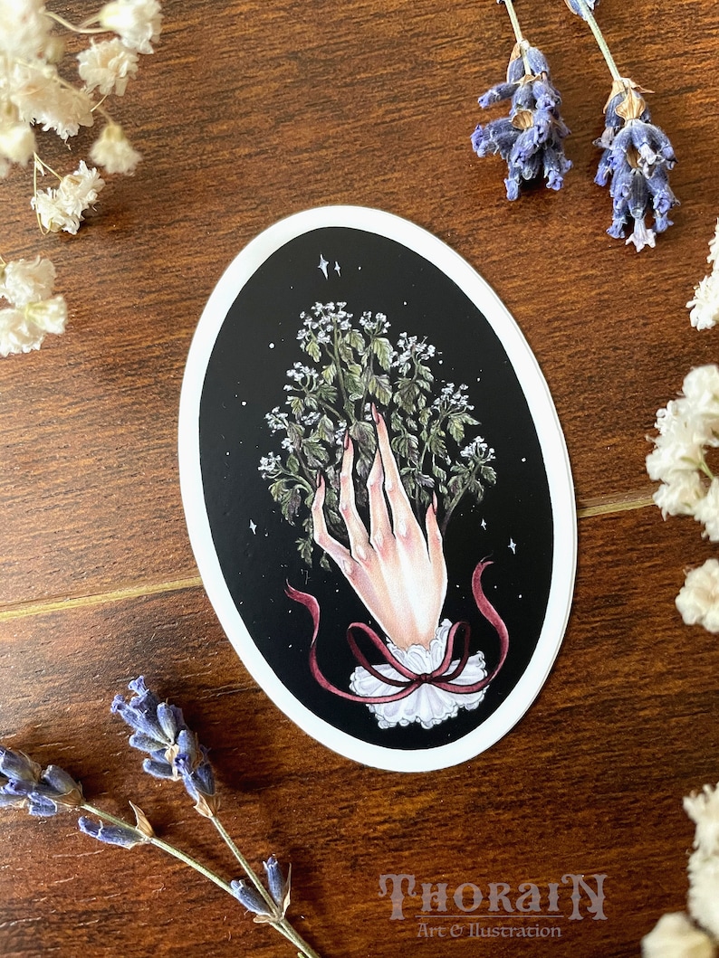 Victorian Gothic Witch Sticker Dark Cottagecore Vinyl - Etsy