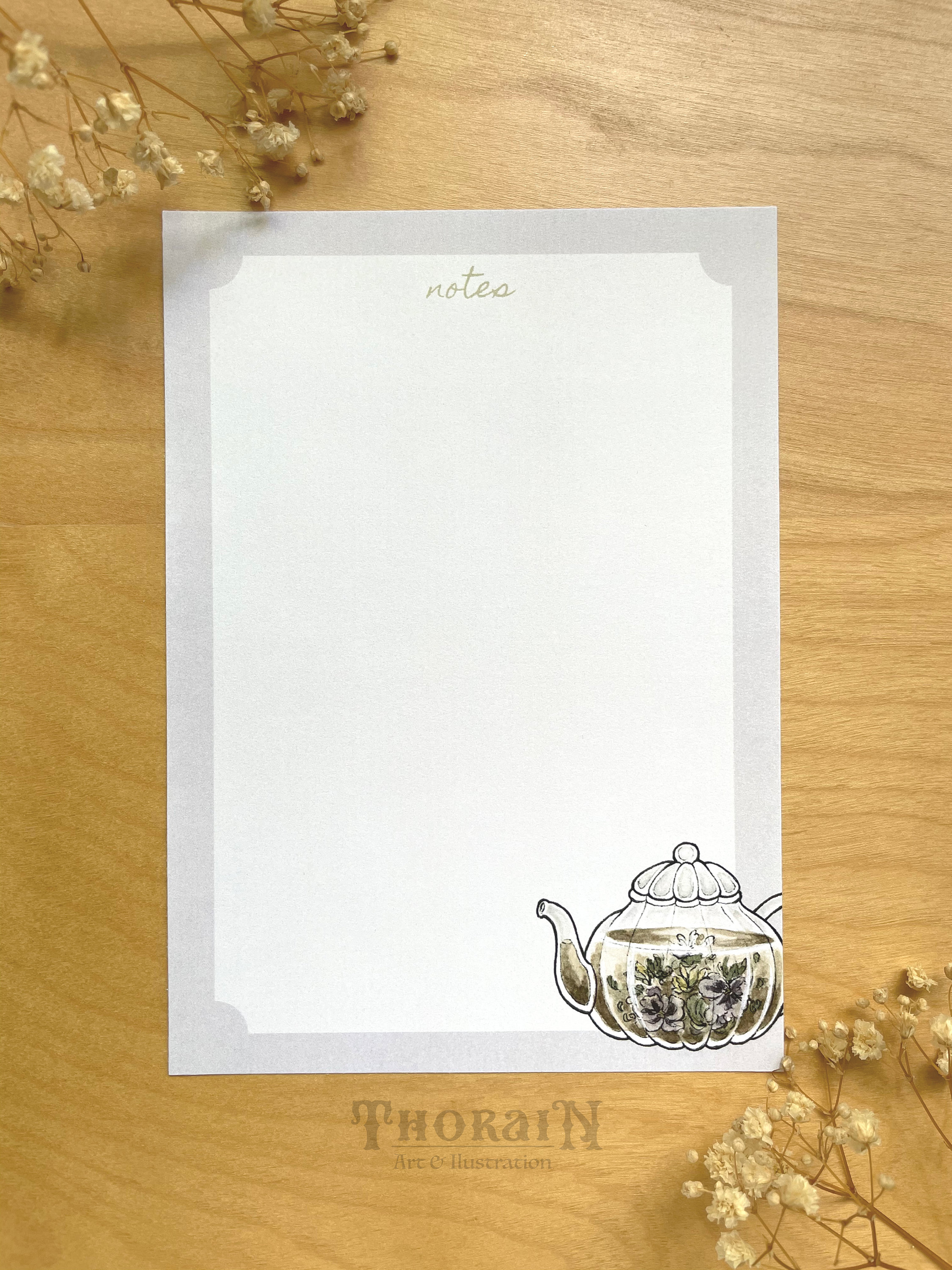 Floral Tea Pot Letter Paper Sheets Aesthetic Letter Writing - Etsy Canada