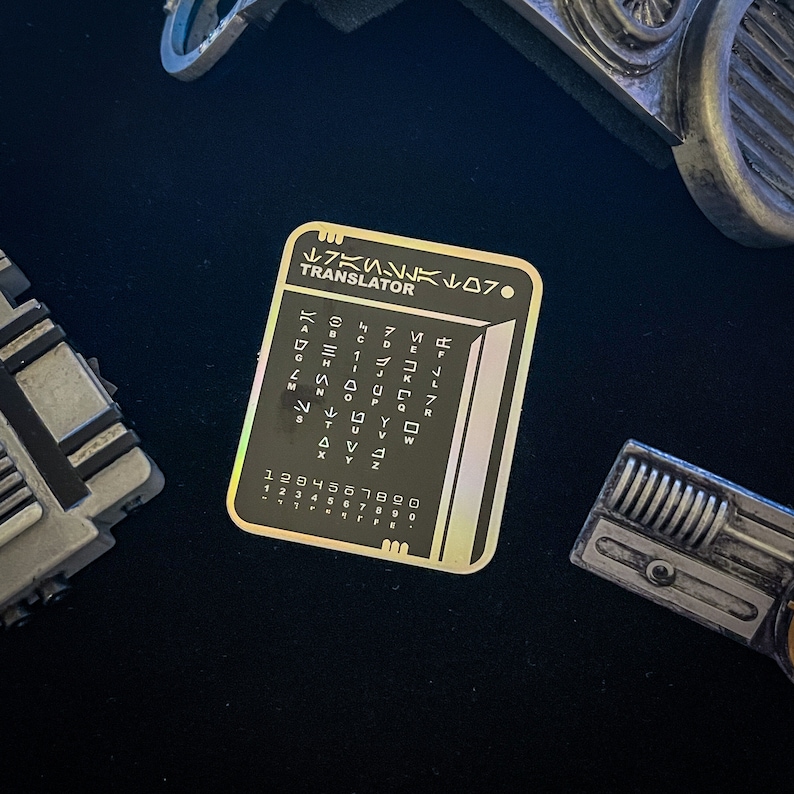 Aurebesh Translator Holographic Sticker - Etsy