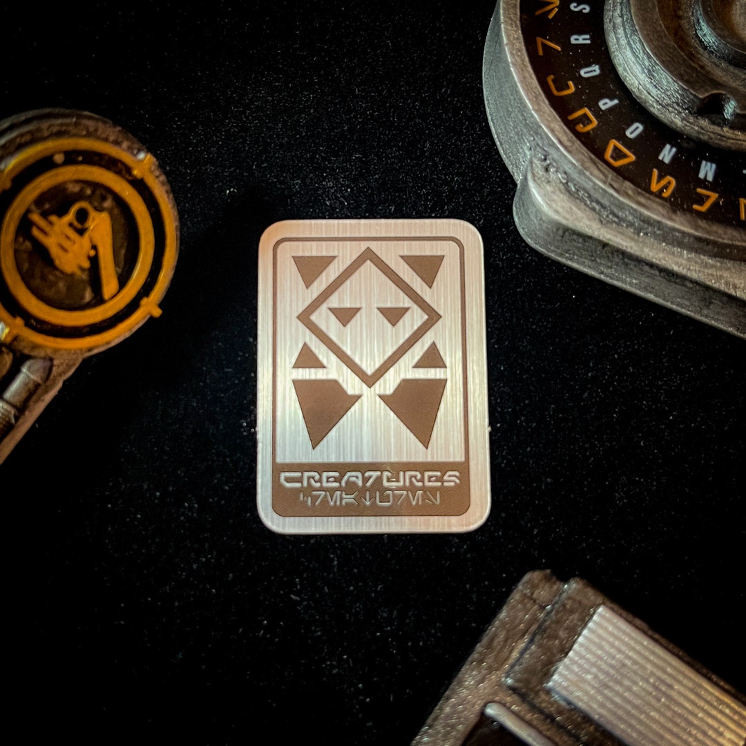 Creature Aurebesh Metallic Sticker - Etsy