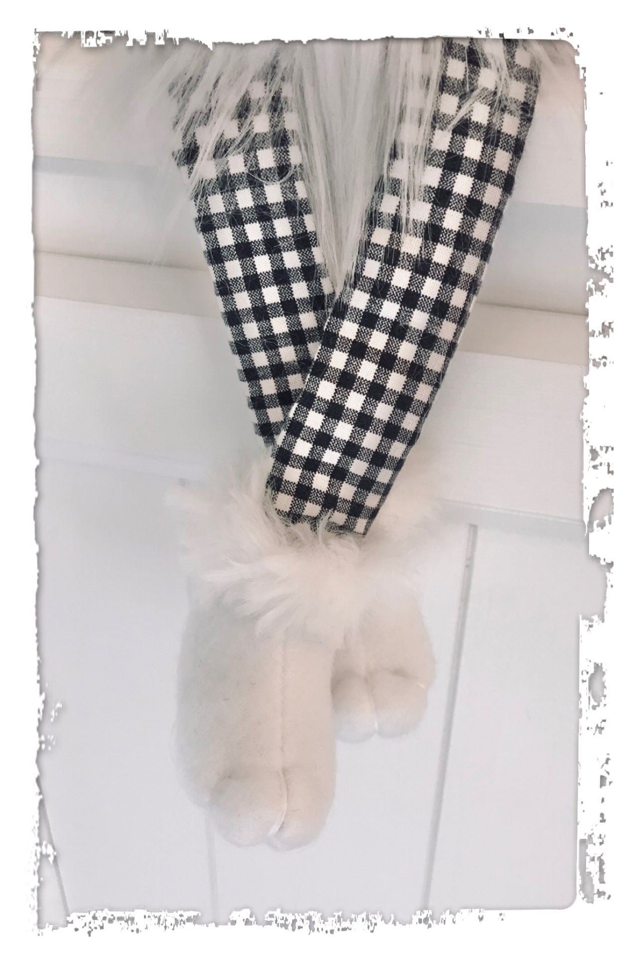 Farmhouse Bunny Gnome Rabbit Gnome Black and White Decor - Etsy