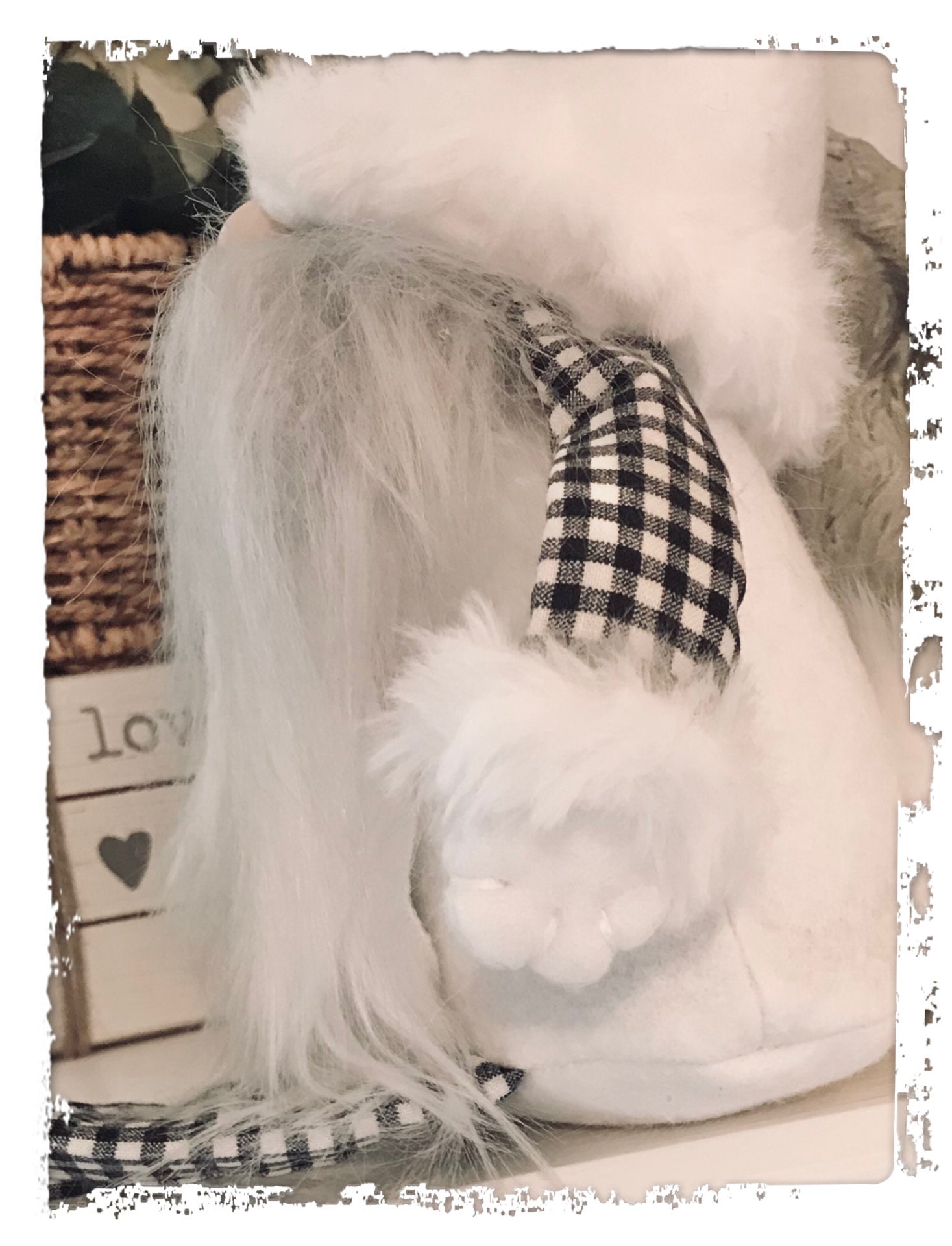 Farmhouse Bunny Gnome Rabbit Gnome Black and White Decor - Etsy