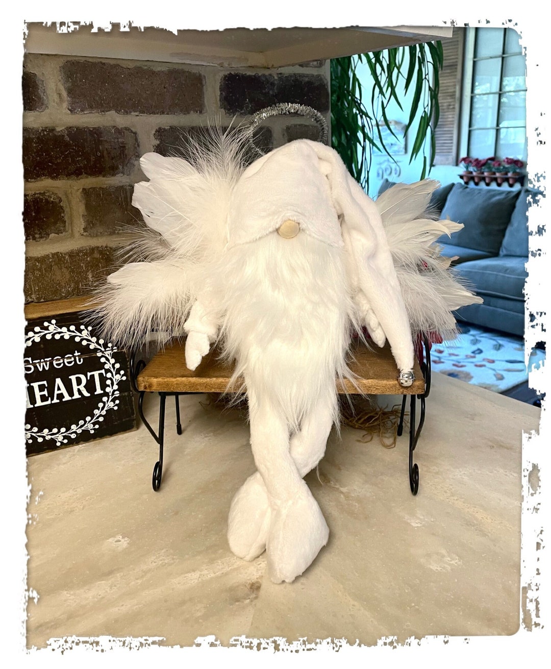 Snow White Angel Gnome, Winter Holiday Gnome, Winter Decor, Angel Decor ...