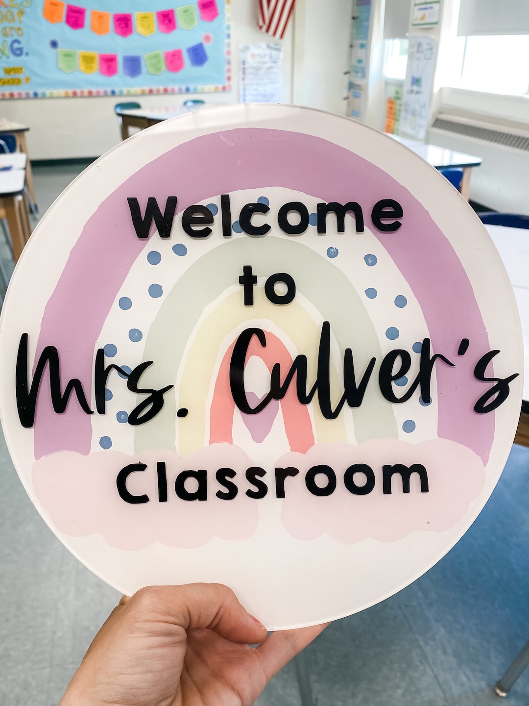 Personalized Teacher Welcome to My Classroom Sign / Teacher Gifts ...