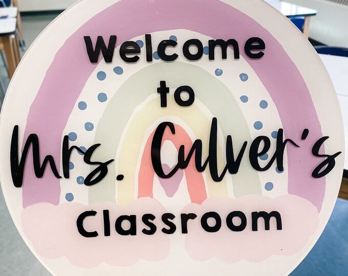 Personalized Teacher Welcome to My Classroom Sign / Teacher Gifts ...