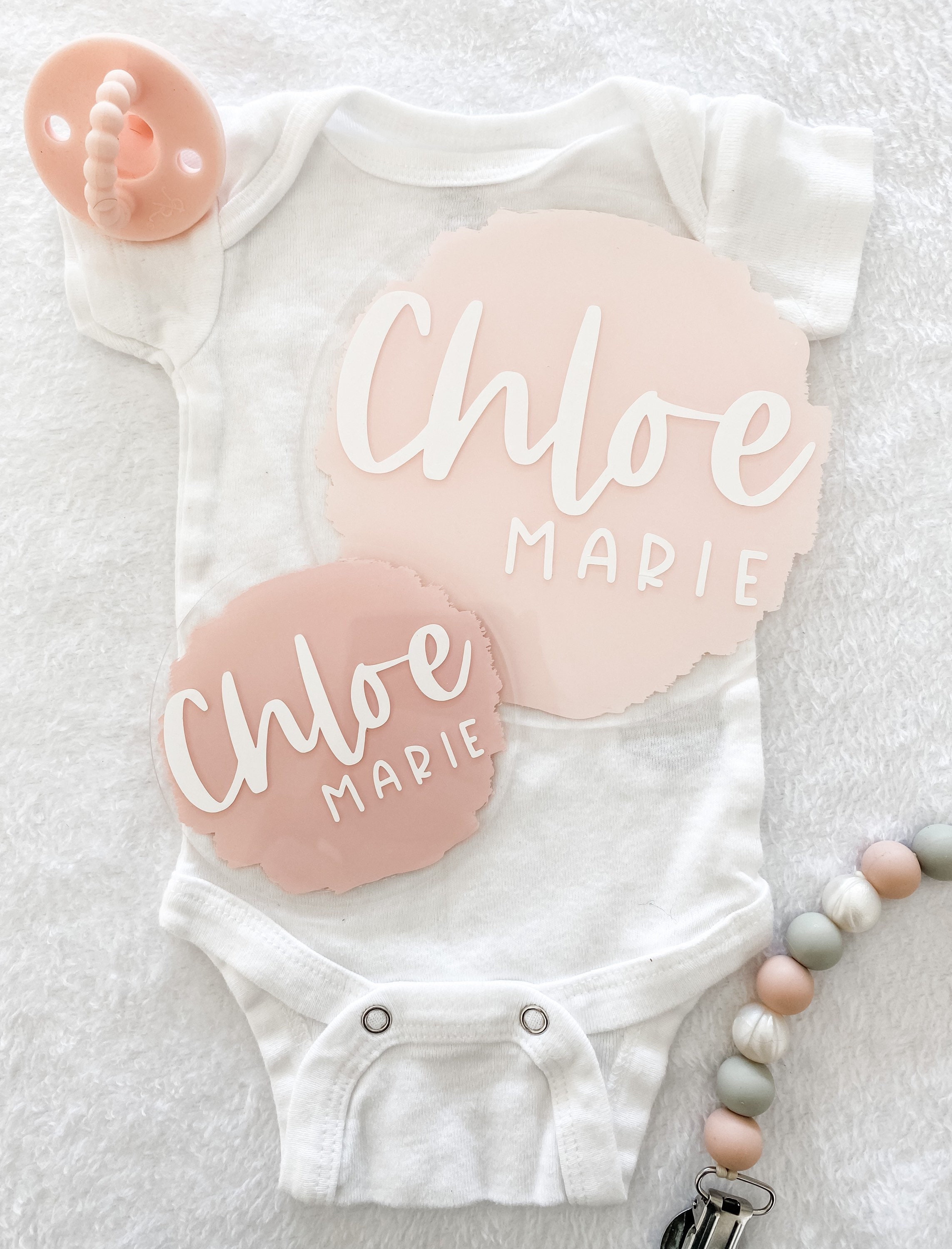 Personalized Baby Name Acrylic Disc / Hospital Announcement - Etsy