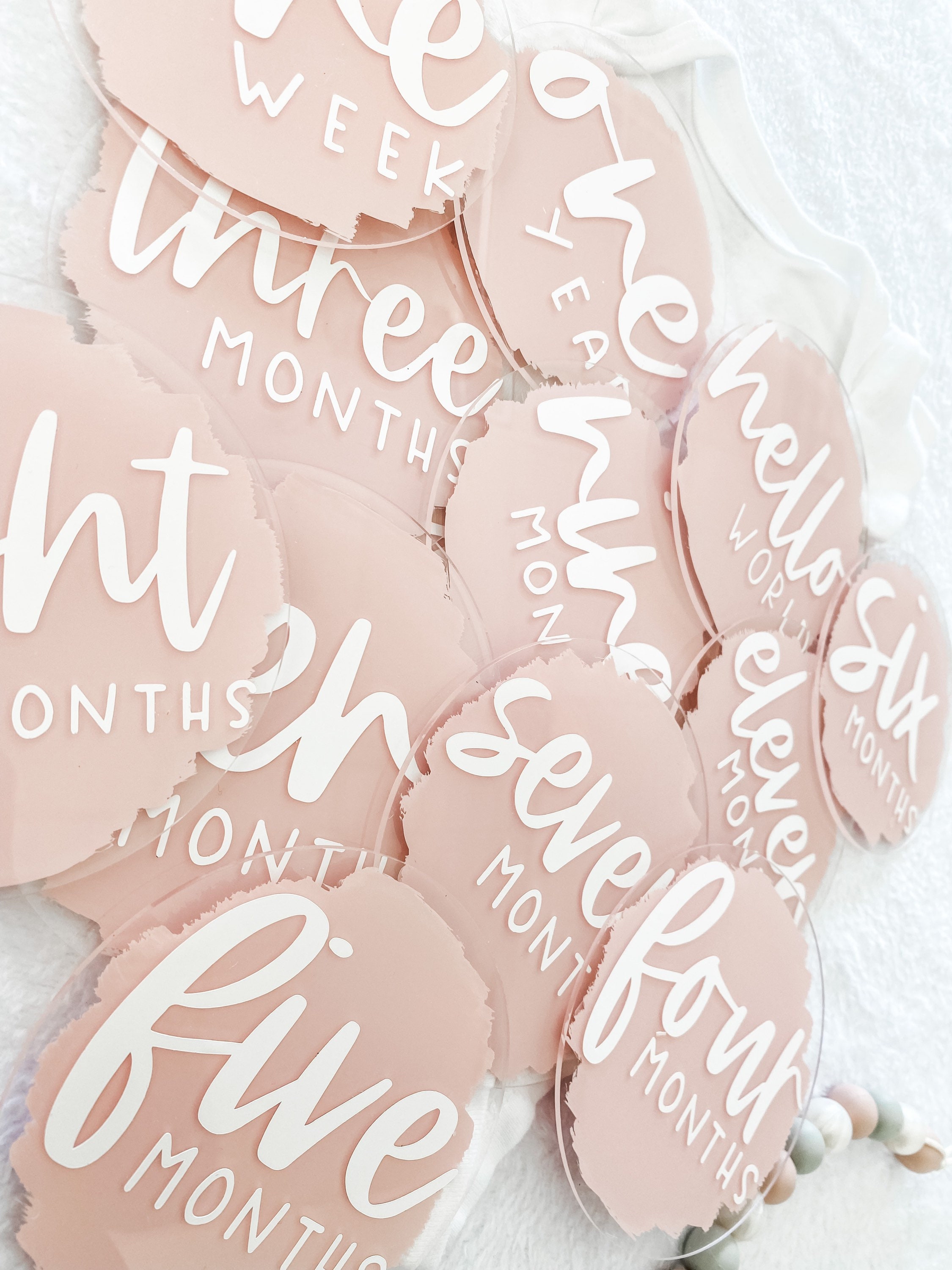 Acrylic Baby Monthly Milestone Markers / Monthly Photo Props / | Etsy