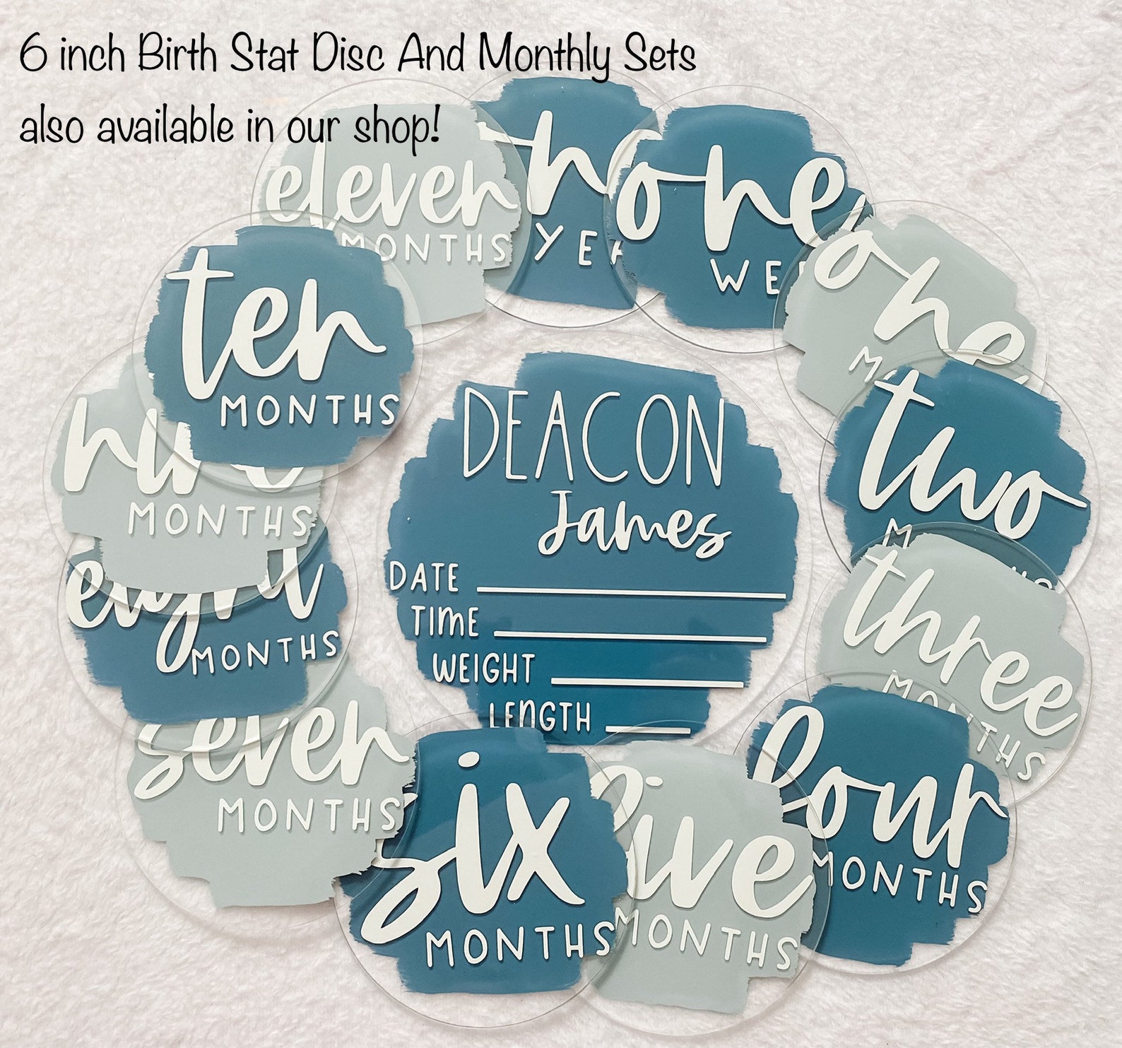 Personalized Baby Name Acrylic Disc / Hospital Announcement - Etsy