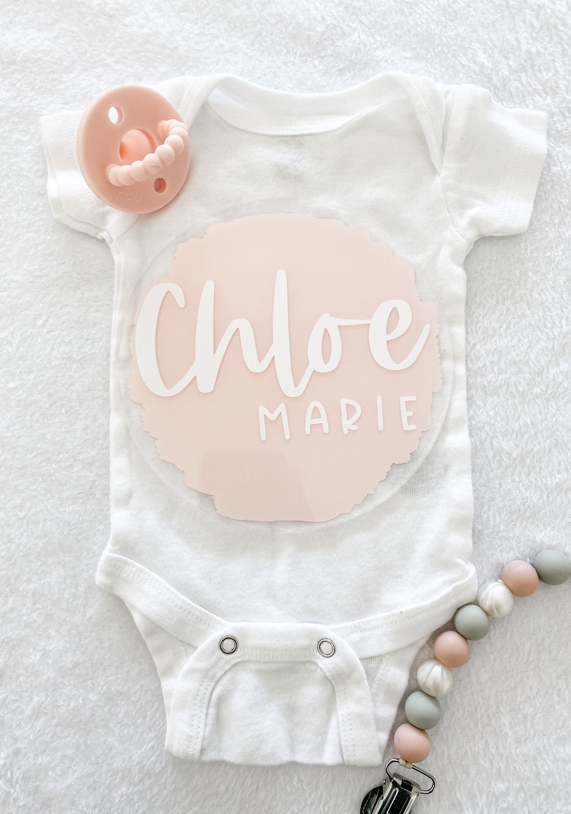 Personalized Baby Name Acrylic Disc / Hospital Announcement | Etsy