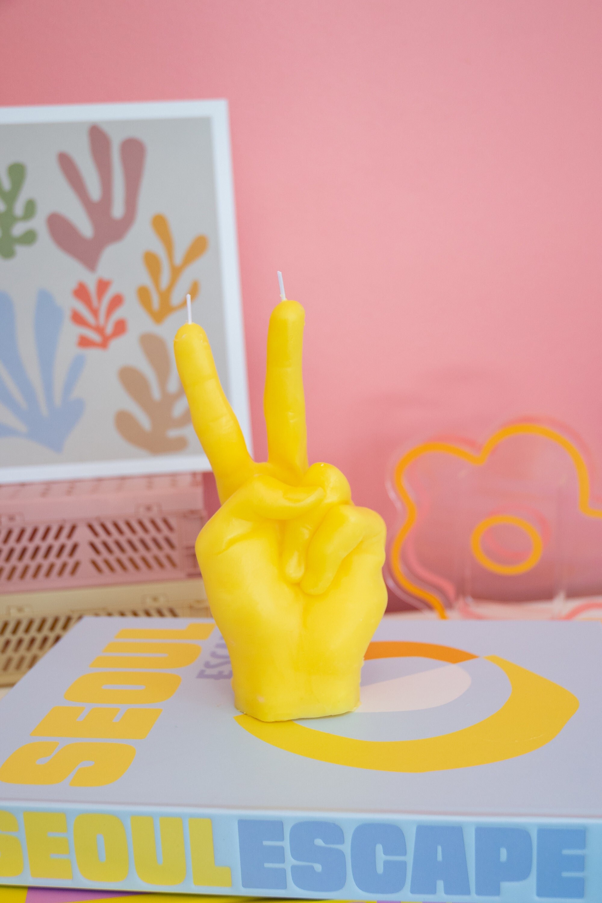 Peace Sign Candle / Hand Gesture / Peace Candle / Peace and - Etsy