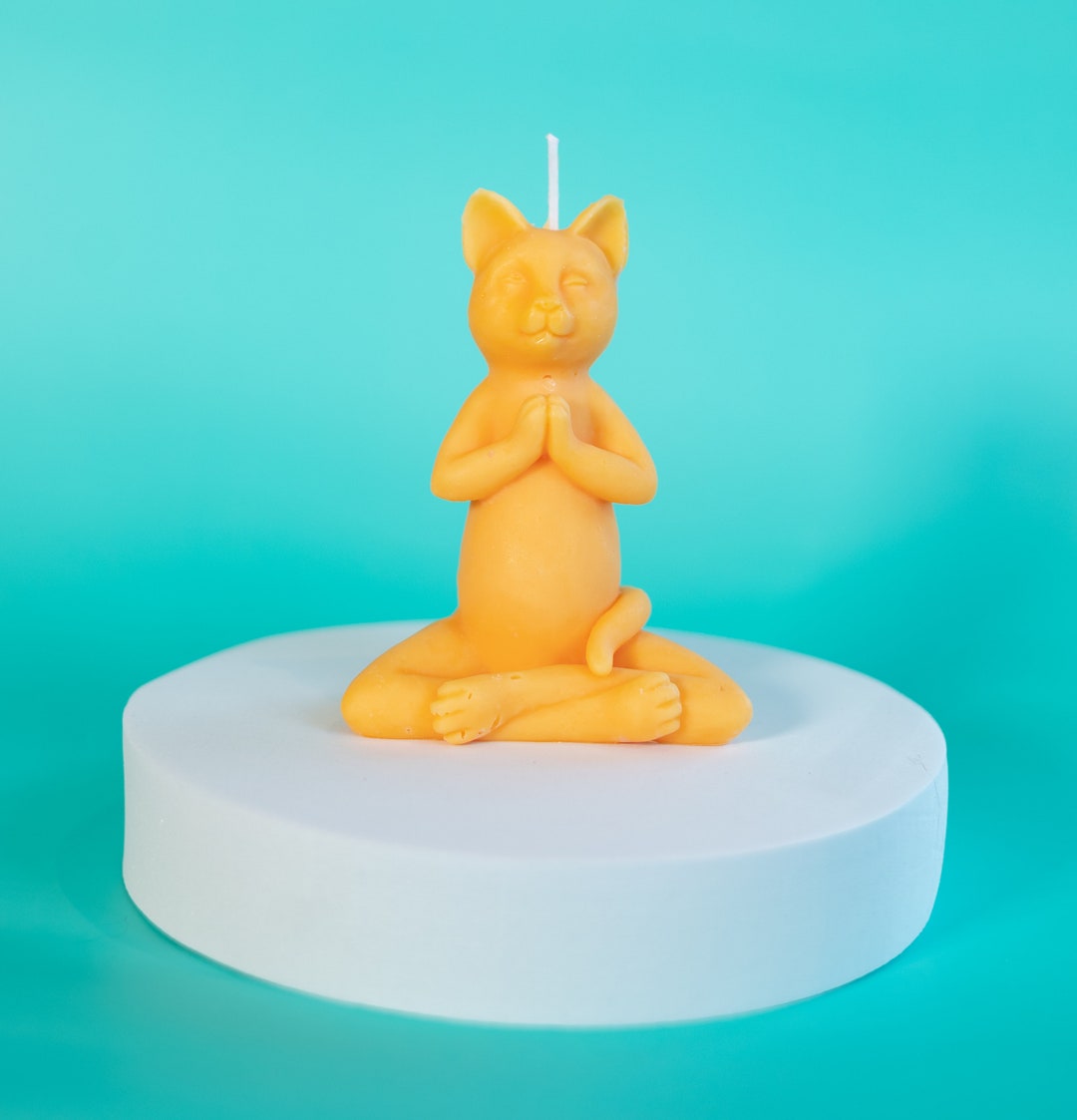 Zen Cat Candle / Cat Candle / Custom Candle / Cute / Cat Lovers ...