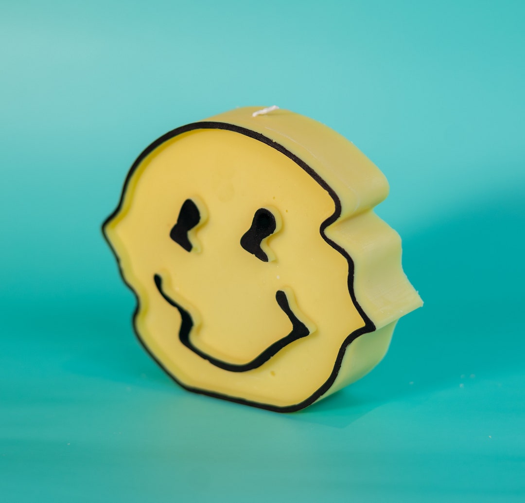 Goofy Smiley Face Candle: Edgy Home Decor - Etsy