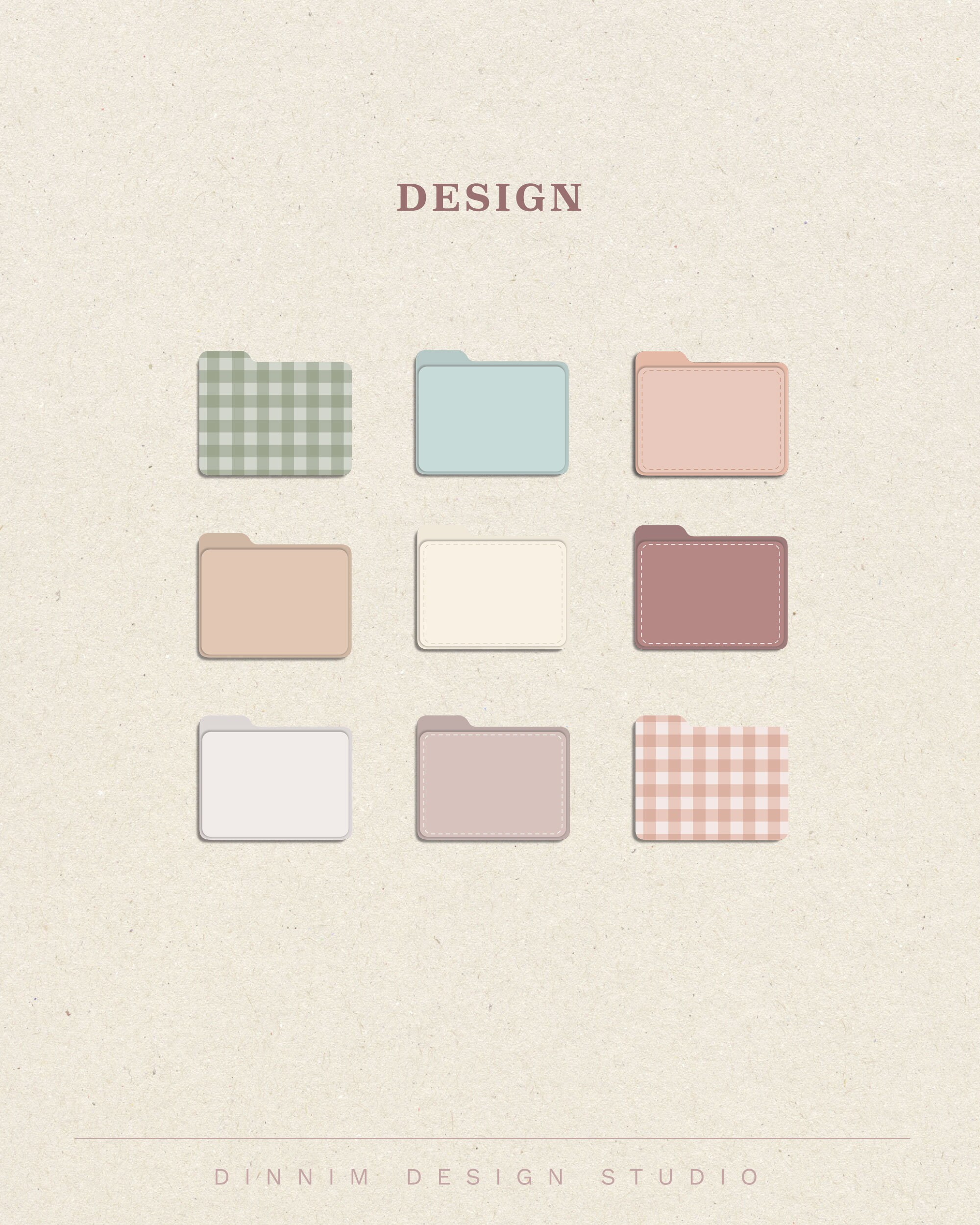 Neutral Color Desktop Icons, Cozy Beige Aesthetic Png, MacBook Folder ...