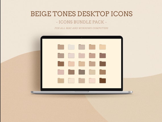 Beige Tons Png Icons Mac Folder Icons Png Icons Macbook | Etsy
