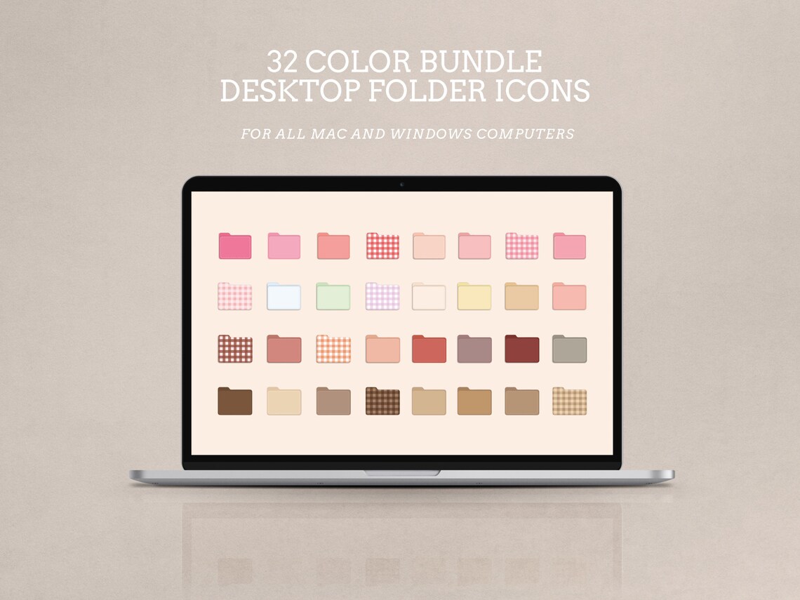 Mac Folder Icon Bundle, Desktop Folder Icon Pack, Mac Book Folder ...