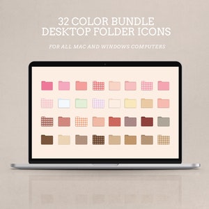 Mac Folder Icon Bundle, Desktop Folder Icon Pack, Mac Book Folder ...