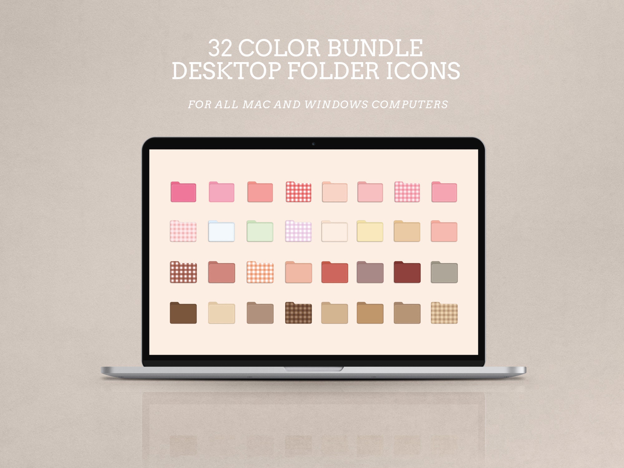 Mac Folder Icon Bundle, Desktop Folder Icon Pack, Mac Book Folder ...