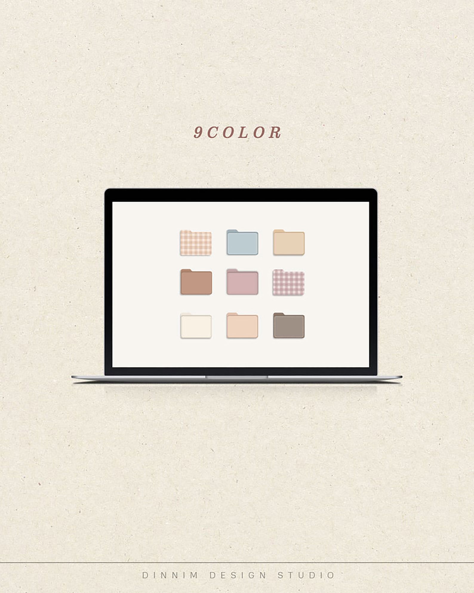 Pastel Tone Desktop Folder Icons, Mac Desktop Icons, MacBook Organizer ...