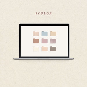 Pastel Tone Desktop Folder Icons, Mac Desktop Icons, MacBook Organizer ...