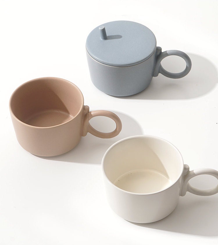 Ceramic Mug Pottery Mug Aesthetic Mug Latte Mug - Etsy 日本