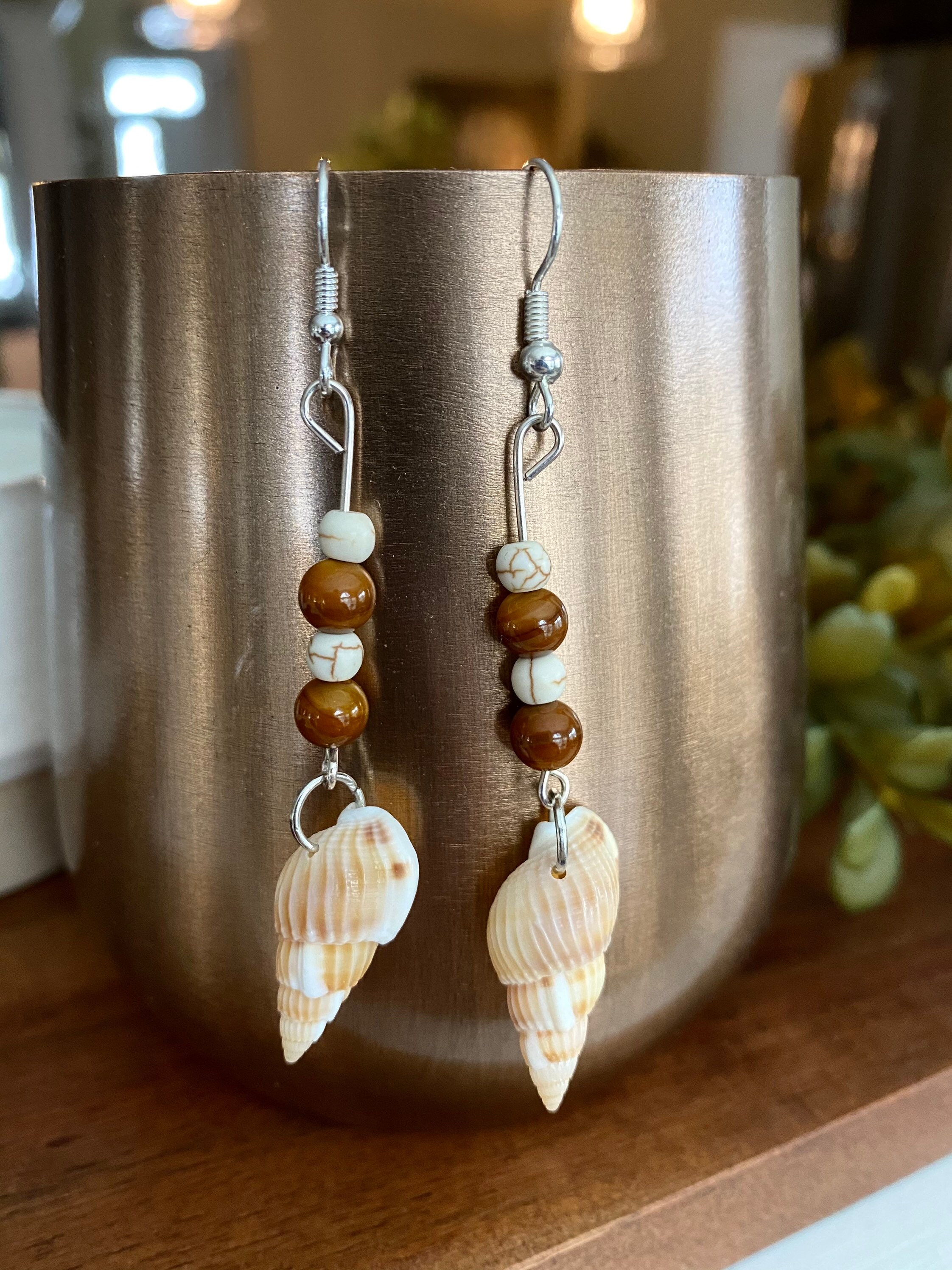 Conch Shell Earrings | Etsy