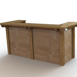 DIY Wrap Around Bar Plans - Build Your Own Stylish Bar - 8ft Wide! - Etsy