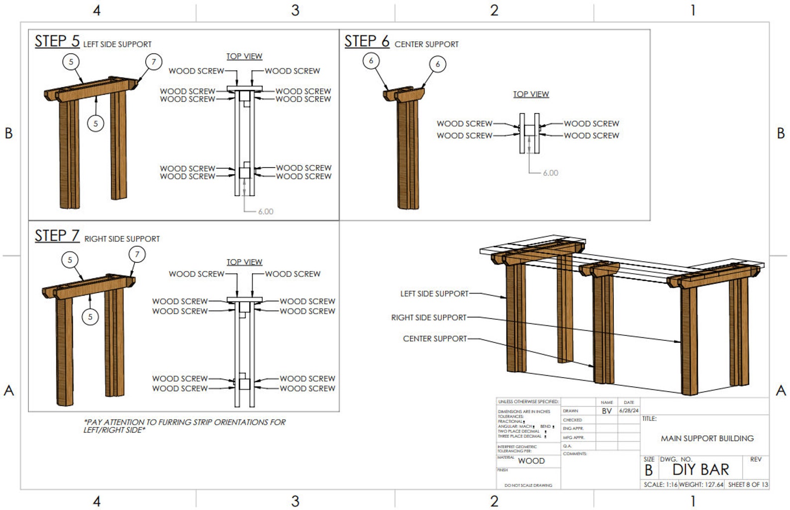 DIY Wrap Around Bar Plans - Build Your Own Stylish Bar - 8ft Wide! - Etsy