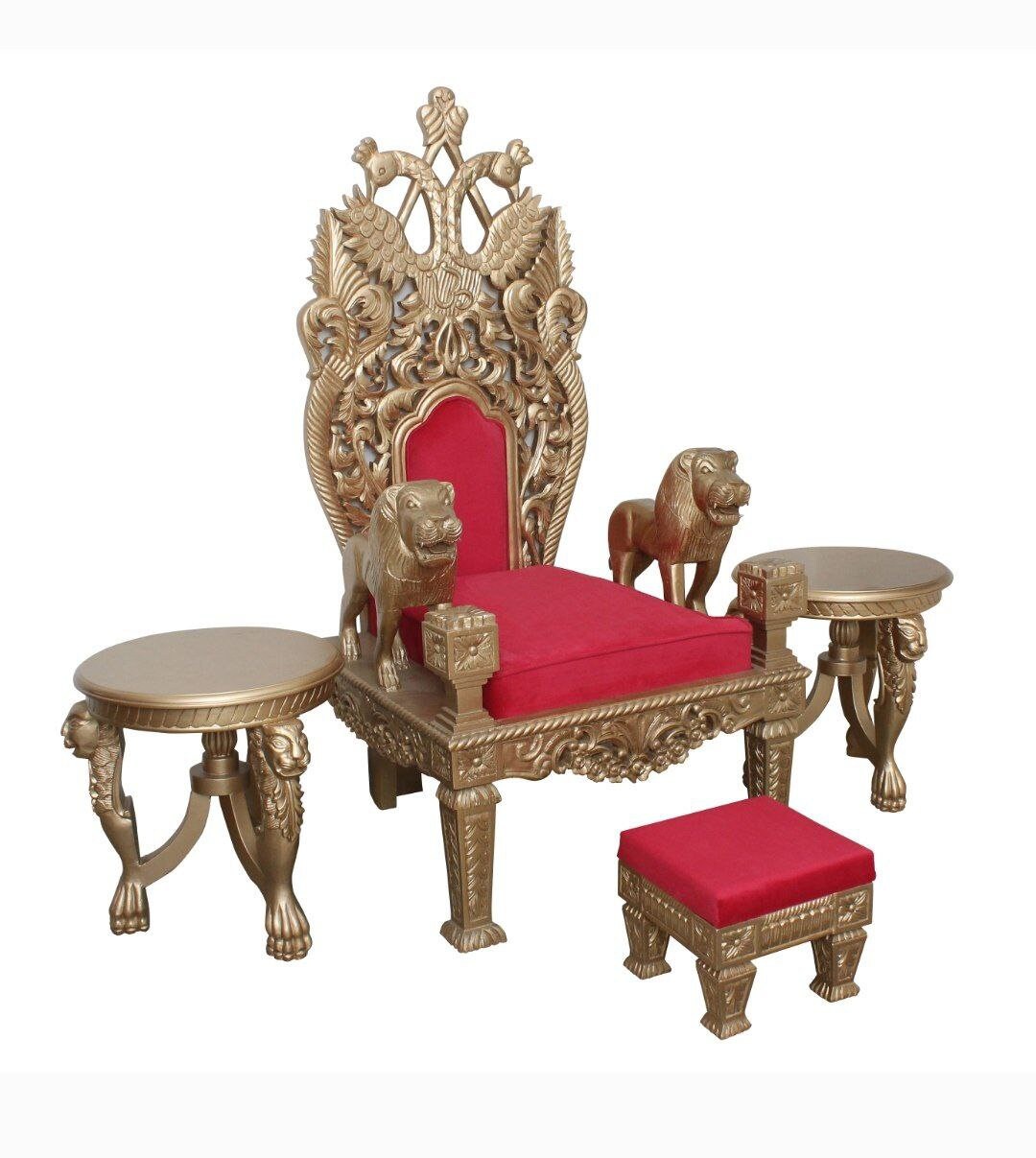 The Guruji Maharaj Chair™ With Footrest side Tables Sold Separately is ...
