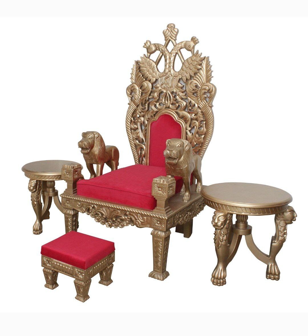 The Guruji Maharaj Chair™ With Footrest side Tables Sold Separately is ...