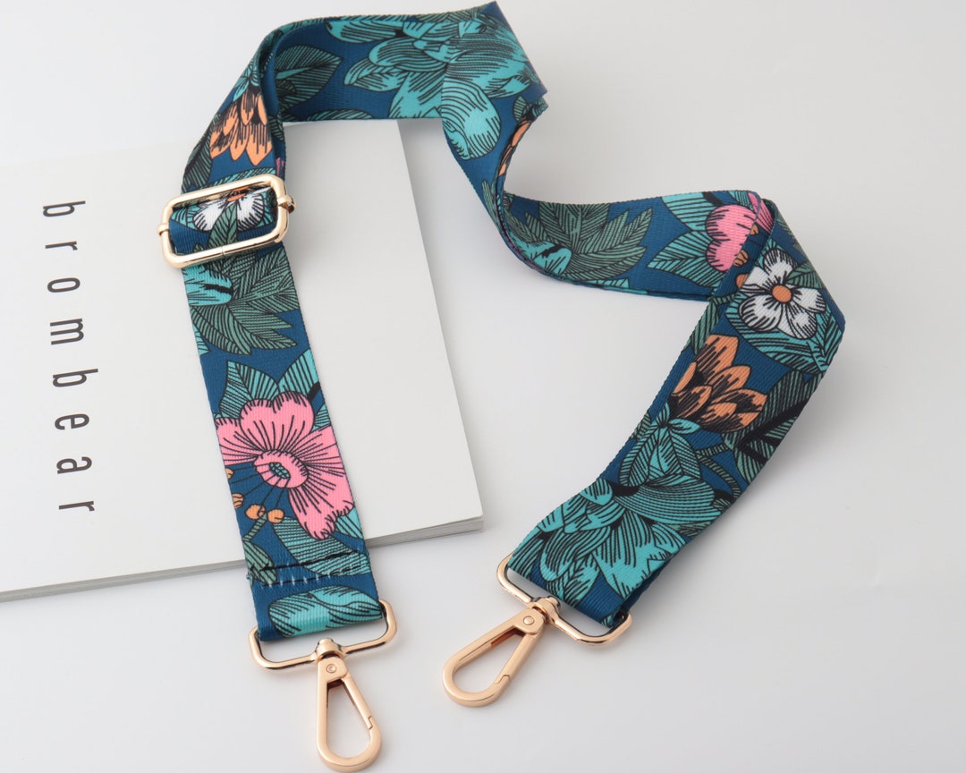 3.8cm Width Adjustable Flowers Bag Strap, Crossbody Bag Strap，canvas ...