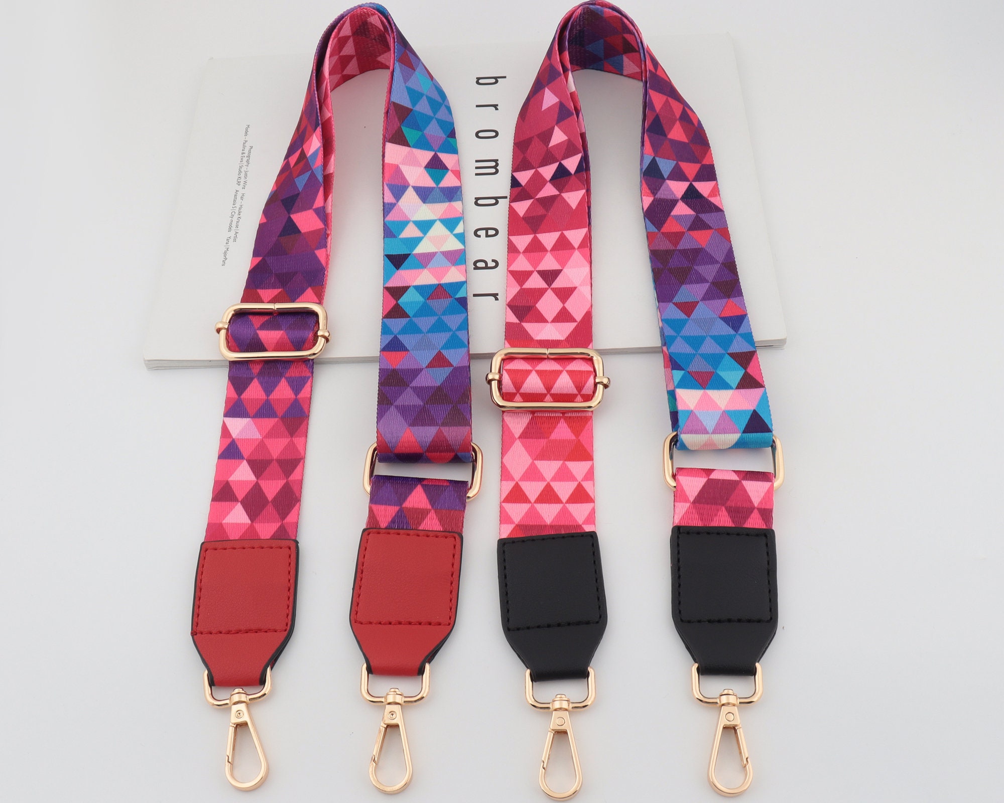 3.8cm Width Adjustable Black Red Bag Strap Crossbody Bag - Etsy