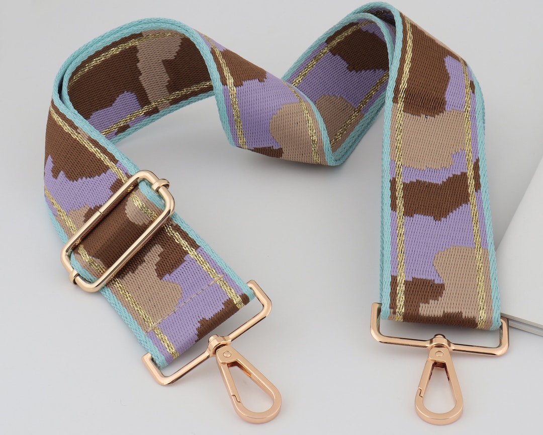 5cm Width Adjustable Camouflage Purse Strap Belt,purple Bag Strap Nylon ...