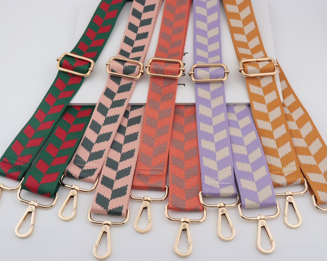 3.8cm Width Adjustable Embroidery Webbing Shoulder Purse Strap,canvas ...