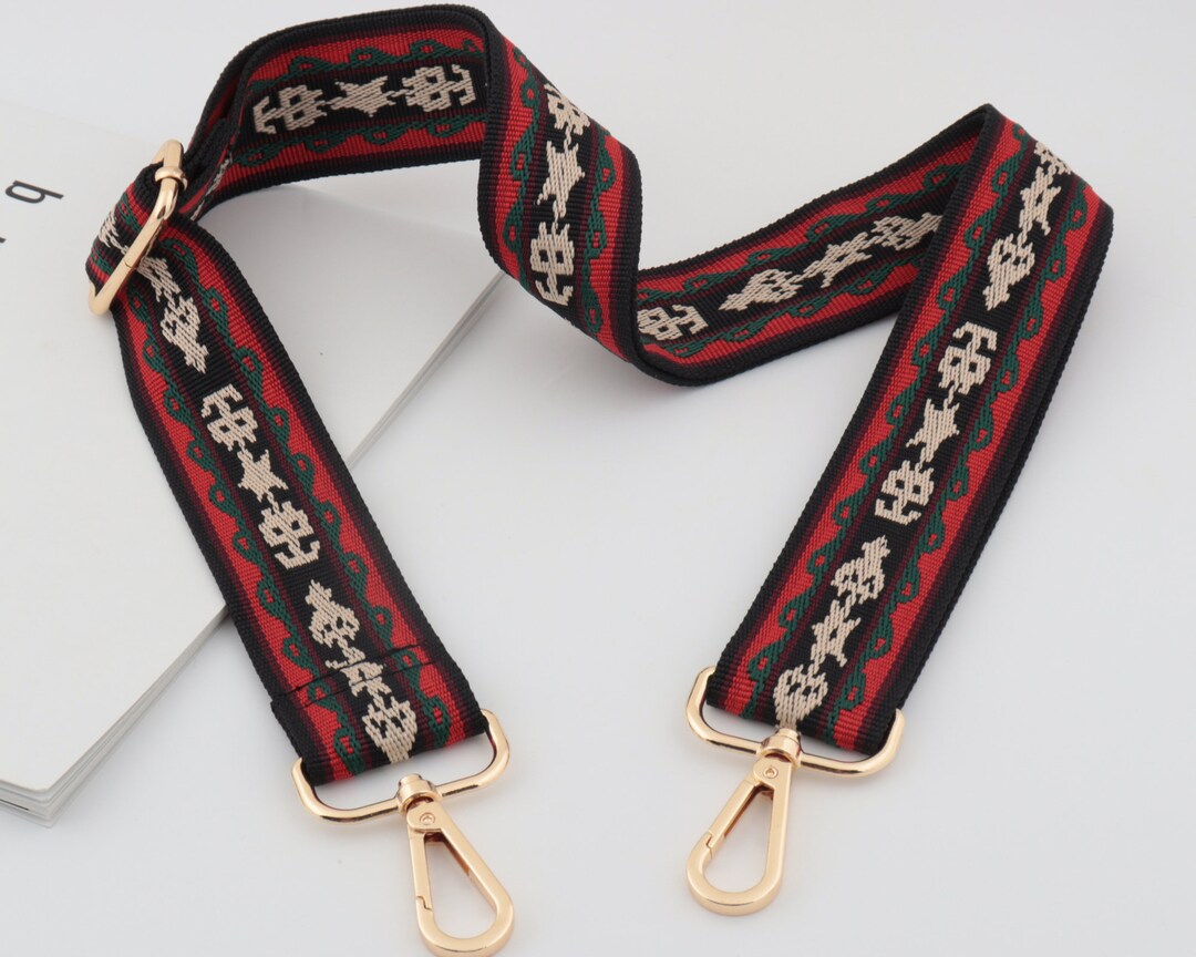 3.8cm Width Cotton Black Red Bag Strap ，purse Strap Belt, Webbing ...