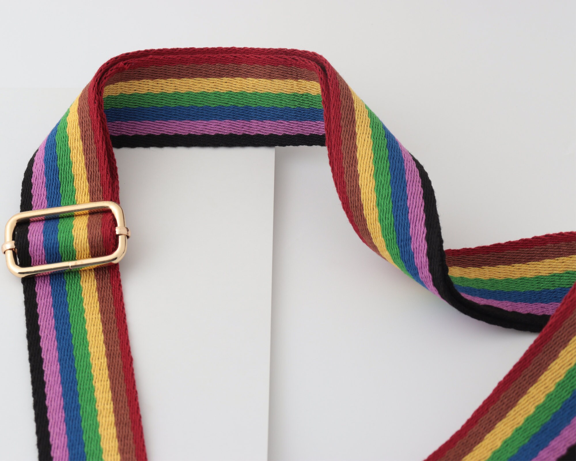 3.8cm Width Adjustable Rainbow Bag Strap, Crossbody Bag Strapcanvas ...