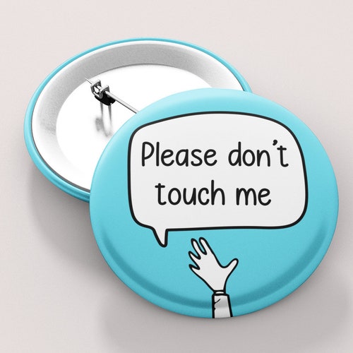 Please Don't Hug Me Badge Pin Respect Boundaries I - Etsy UK