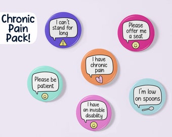 I Have Chronic Pain Pin Badge Button - Etsy UK
