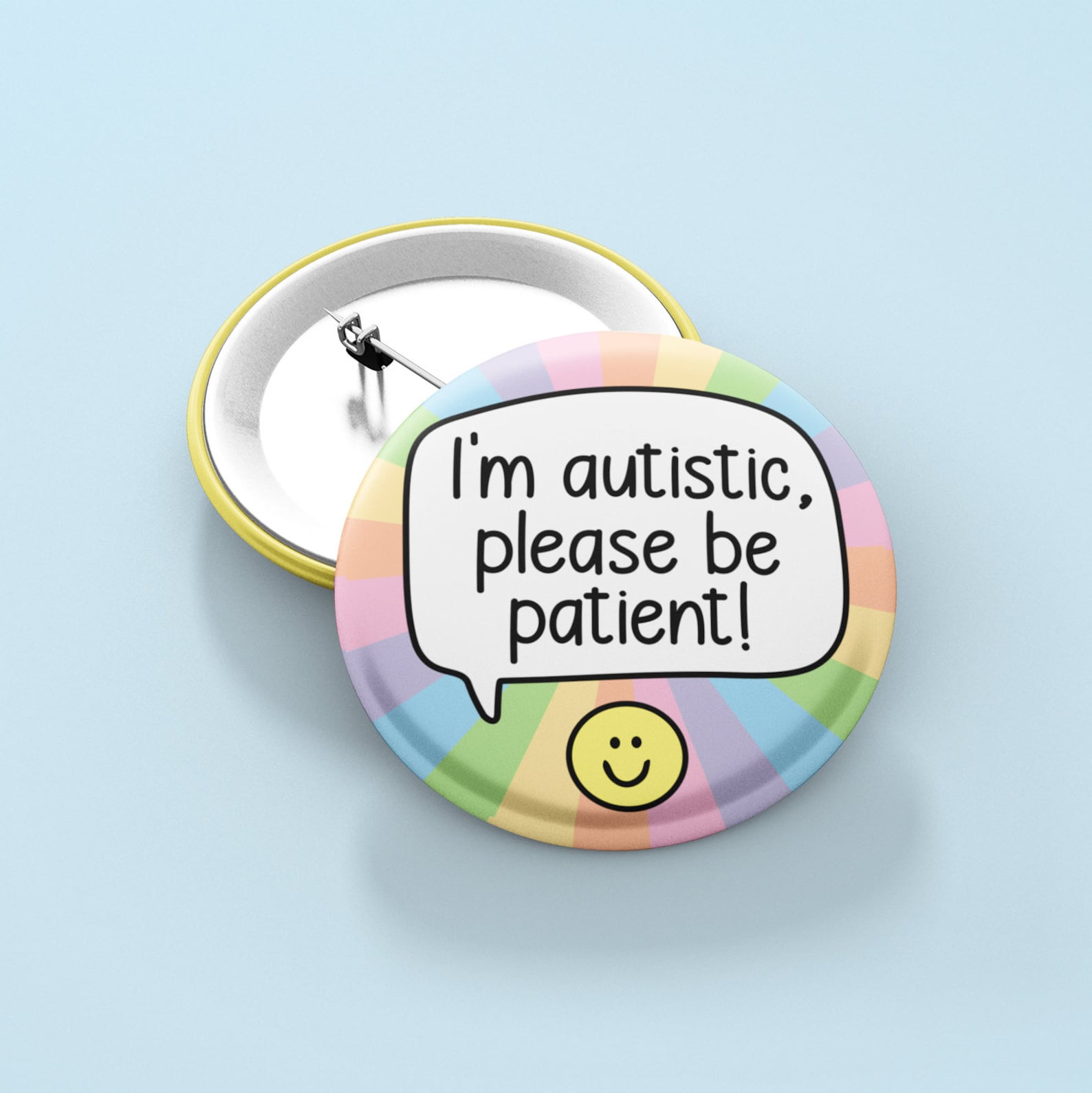 I'm Autistic Please Be Patient Badge Autism Pin | Etsy UK
